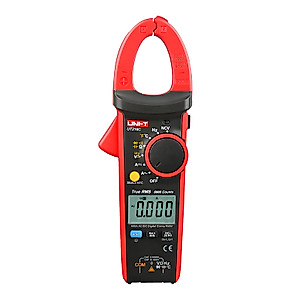 UNI-T Clamp Meter UT216C, Inrush Current AC/DC 600A TRMS HVAC Volt Amp Ohm Meter Multi Meter, Auto Ranging 6,000 Counts, Voltage Frequency Resistance Capacitance Temperature Continuity Diode Tester