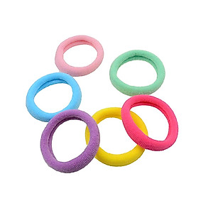 200 Pack Candy Color Girls' Elastics Hair Ties Seamless Ponytail Holder