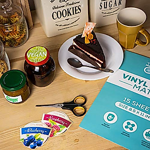 Printable Vinyl Sticker Paper Matte for Inkjet & Laser Printer 15 Sheets White, Decal Paper Tear & Scratch Resistant Quick Ink Dry, Cricut Sticker Paper for Making Labels and Crafts