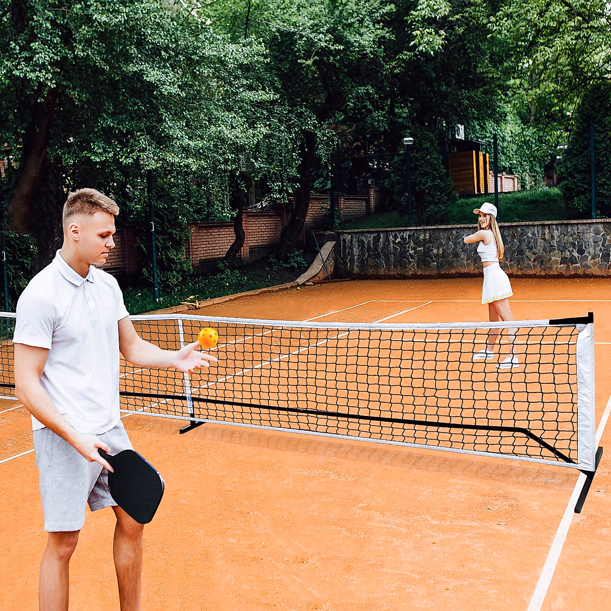 ZENY Portable Pickleball Net Set System with Metal Frame and 22FT Regulation Size Pickball Net with Carry Bag for Backyard, Driveways, Outdoor Game