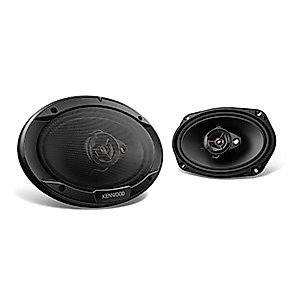 Kenwood KFC-6966R Road Series Car Speakers (Pair) - 6"x9" 3-Way Car Coaxial Speakers, 400W, 4-Ohm Impedance, Polypropylene Woofer & Electro-Dynamic Tweeter, Heavy Duty Magnet Design