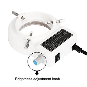 Lab Microscope Equipment Microscope LED Ring Light Adjustable Lamp 110V-240V Microscope Circle Light for Industrial Microscope Microscope Accessories (Color : White)