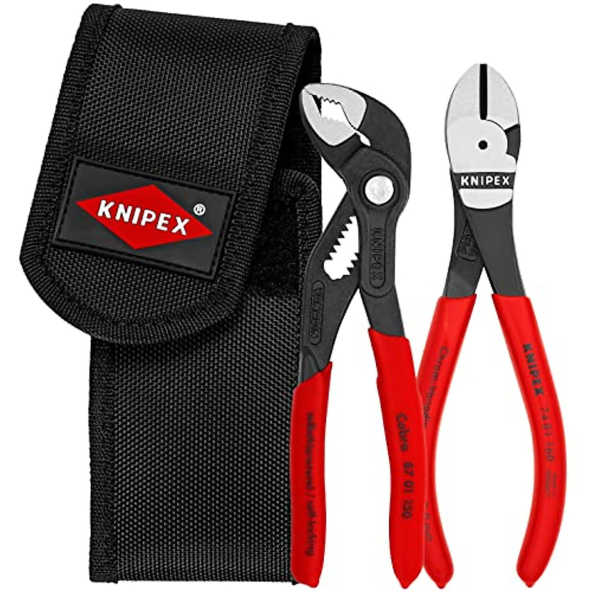Knipex 00 20 72 V02 Mini pliers set in belt tool pouch (2 Piece)