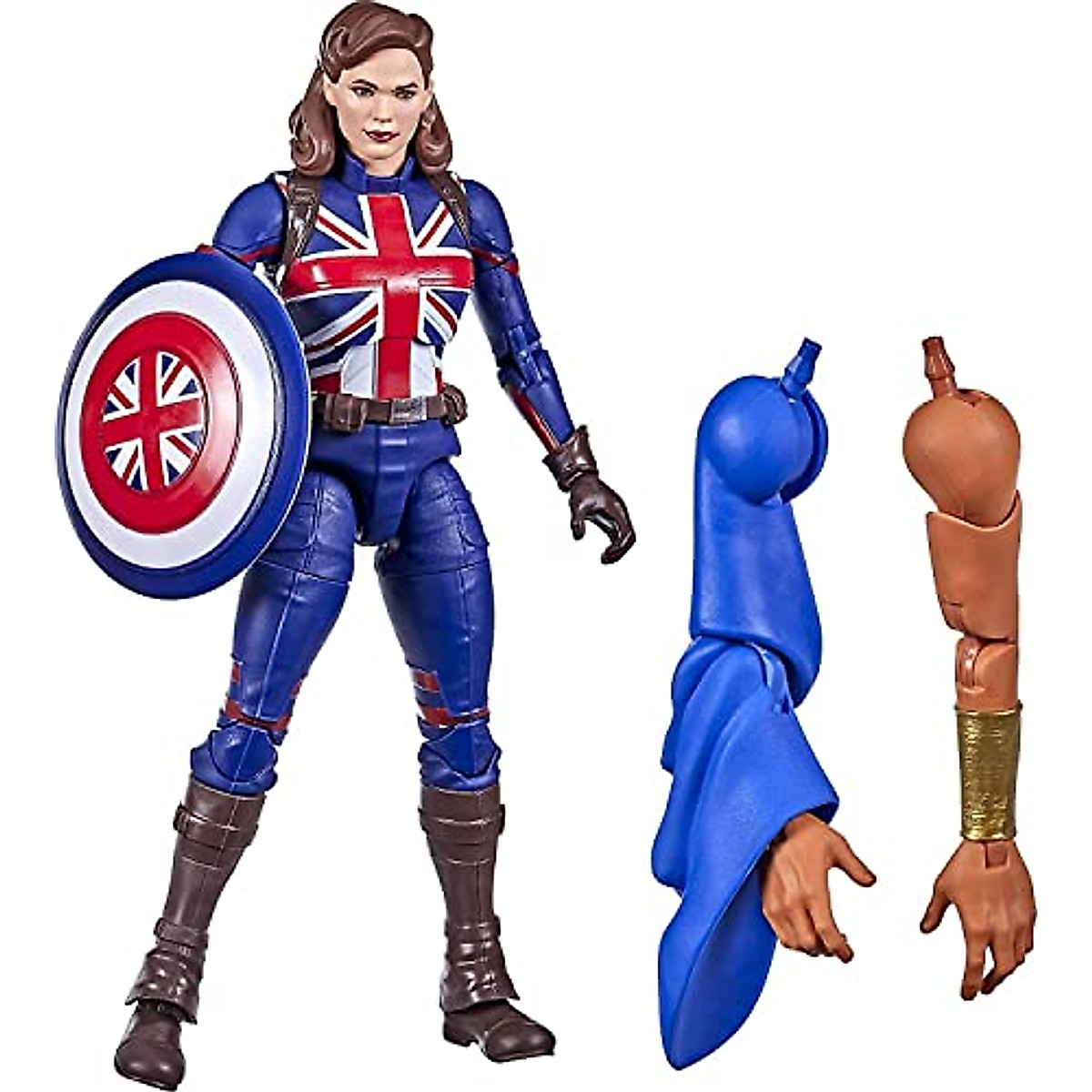 Avengers Marvel Legends Series 6-inch Scale Action Figure Toy Marvel’s Captain Carter, Premium Design, 1 Figure, 1 Accessory, and 2 Build-a-Figure Parts