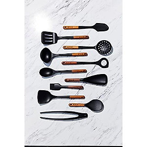 STAUB Tongs, 12.25-inch, Great for Flipping or Turning Foods, Durable BPA-Free Matte Black Silicone, Safe for Nonstick Cooking Surfaces