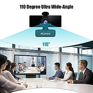 NexiGo N660 1080P Business Webcam, Dual Microphone & Privacy Cover, USB FHD Web Computer Camera, Plug and Play, for Zoom/Skype/Teams/Webex, Laptop MAC PC Desktop