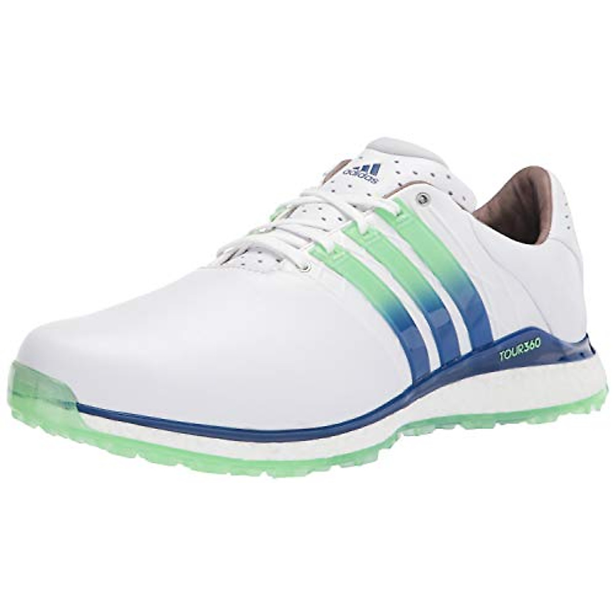 adidas mens Eg4871 Golf Shoe, Ftwr White/ Teal Royal Blue/ Glory Mint, 10 US