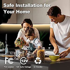 TJOY Under Cabinet Lighting Kit 20FT, 6PCS Dimmable 2700k-6500k Warm White to Daylight Bright LED Strip Light Bars, Touch and RF Remote Control, for Kitchen Cabinet, Counter, Shelf, Bookcase, 2000LM