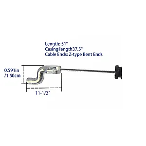 HAKATOP 946-04661A 746-04661A Zone Control Cable for MTD 946-04661 746-04661 Troy Bilt TB110 TB280ES TB230 TB320 Craftsman Yard Machines Cub Cadet Lawn Mower Cable