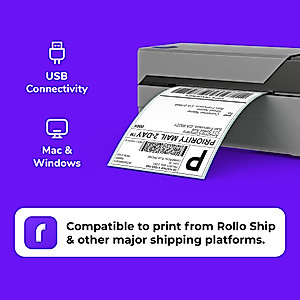 Rollo Shipping Label Printer - Commercial Grade Direct Thermal High Speed Shipping Printer – Compatible with ShipStation, Etsy, Ebay, Amazon - Barcode Printer - 4x6 Printer