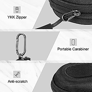Fintie Carrying Case for Google Pixel Buds Pro (2022) / Pixel Buds A-Series (2021) / Pixel Buds 2 (2020) - Protective Hard EVA Shockproof Storage Portable Travel Cover Bag with Carabiner, Black
