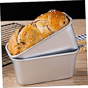 Cabilock Hamburger Buns Pizza Oven 1pc Toast Mold Jelly Donuts Nonstick Bread Box Household Toasting Box Non Stick Pan Aluminum Alloy Silver Household Hamburger Bun Cheesecake