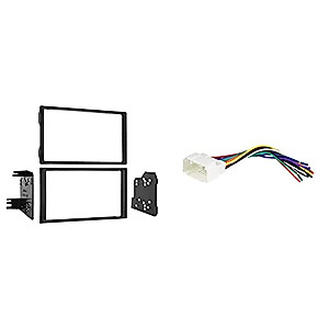 Metra 95-7861 Double DIN Installation Dash Kit & Scosche HA08B Compatible with Select 1998-11 Honda Power/Speaker Connector/Wire Harness for Aftermarket Stereo Installation with Color Coded Wires