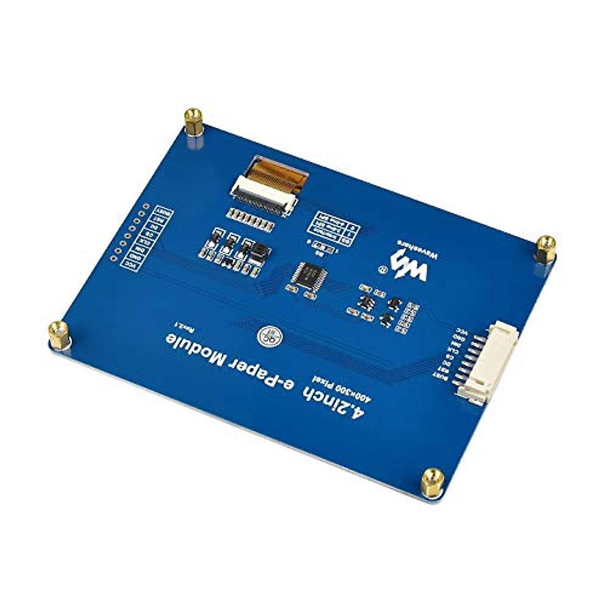 Waveshare 4.2inch E-Ink Display Module Compatible with Raspberry Pi 4B/3B+/3B/2B/B+/A+/Zero/Zero W/WH/Zero 2W Series Boards 400x300 Resolution Yellow/Black/White Three-Color SPI Interface