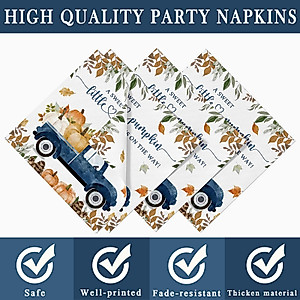 Yuzioey 177pcs Pumpkin Baby Shower Decorations, A Little Pumpkin is On The Way, Fall Pumpkin Disposable Dinnerware (Serve 25 Guests)with Paper Plates Cups Napkins, Banner Tablecloth