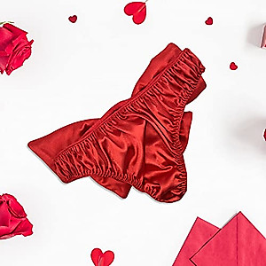 TIMIJOY for Women Red G-Strings Thongs for Women, Sexy Slutty Panties with Bow on Back, Stretch Low Rise T-Back Underwear