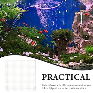 Kichvoe 6pcs Fish Tank Divider Grid Aquarium Grid Dividers Fish Tank Divider Plates Mesh Divider Aquarium Supplies Fish Tank Grid Divider Bottom Partition Net Aquarium Bottom Divider