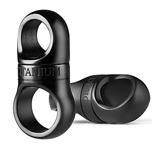 TISUR Titanium Key Ring, Key Chain Rings Heavy Duty Swivel Keyrings Carabiner Keychain For Men And Women Key Chain Assecories (2pcs Black Swivel Keyrings)