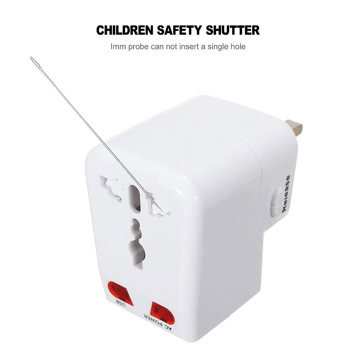 Universal Travel Adapter, Vsanstar International Wall Charger AC Plug Adaptor with 3A Smart Power and 2.1A USB for European USA UK EU Thailand NZ Australia 150 Countries(White)