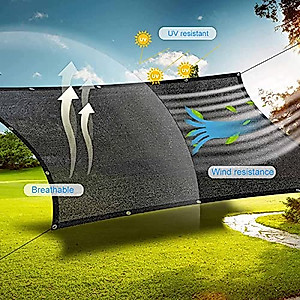 Black Shade Net 90% Sun Protection Shading Net with Grommet Garden Fence Privacy Screen Mesh Shade Cloth 2x3m 4x5m 4x6m 7x8m 3x5m ( Color : Black , Size : 1x4m )