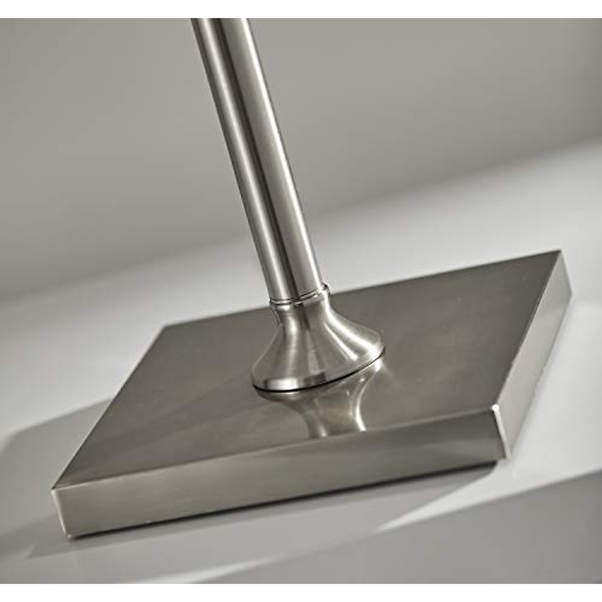 Adesso 1585-22 Olivia 3-Piece Floor Lamp Set, 60.5 in./23 in., 150W, Brushed Steel/White, 3 Steel Lamps