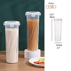 LYUN Canisters Tall Clear Spaghetti Pasta Container Storage with Lid Kitchen Canister Set Multi-Purpose Food Storage Pantry Organization Jars (Color : 4pcs)