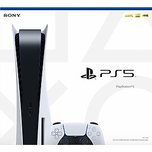 Playstation 5 Disc Version PS5 Console - Additional Controller, 4K-TV Gaming, 16GB GDDR6 RAM, 8K Output, WiFi 6. Ultra-High Speed 825GB SSD - U Deal (Renewed)