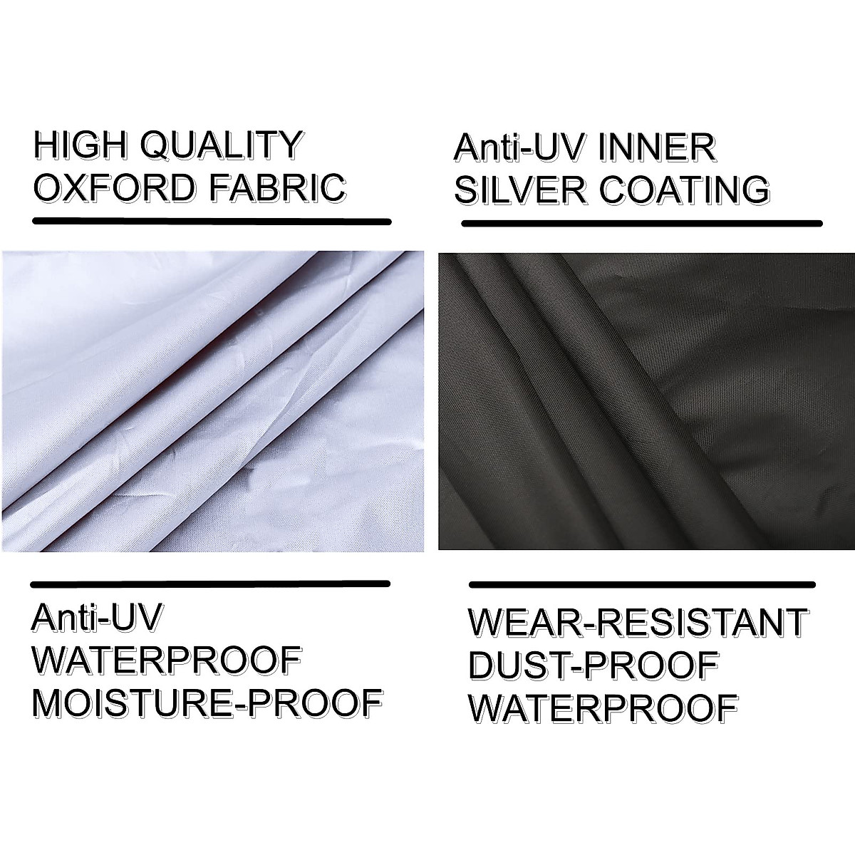 EASYMALL Outdoor Cushion Storage Bag Waterproof 2 Pack, Upgrade 68 Inch Outdoor Cushion Bag, Patio Cushion Storage Bag, Outdoor Patio Cushion Storage Bag for Patio Furniture