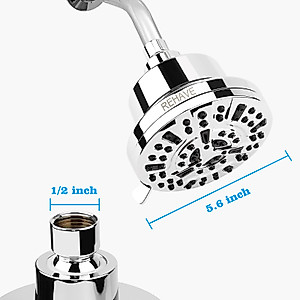 REHAVE Filtered Shower Head - High Pressure Shower Head with filter for Hard Water - Rain Shower Head - Water Softener Shower Head- Luxury 8 Settings Adjustable Water Filter Showerhead with Shower Cap