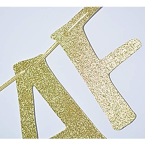 Educated AF Glitter Banner Sign for Graduation Party Decor Congrats Grad Bunting Decorations Gold Glitter