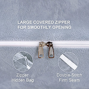 SLIGUY Pregnancy Pillow Cover U Shaped, 57-Inch Replacement Pillowcase, Used for Maternity Pillows, 100% Velvet, Double Zipper Stretch Fabric, Super Soft, Universal Type