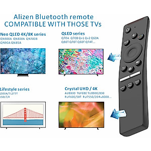 Universal Smart Remote for Samsung TV wih voie Control compatble with LED QLED 4K 8K Curved TVs, 3 Shortcut Buttons for Netflix, Samsung TV,Prime Video w/1 Year Warranty