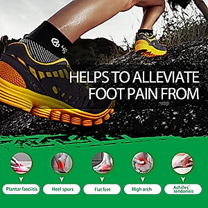 Plantar Fasciitis Foot Pain Relief Kit-9pcs-2 Pairs Compression Socks, Silicone Heel Cups, Cushioned Arch Supports & Spiky Massage Ball-Fast Heel & Arch Pain Relief, Strong Ankle & Arch Support(2 PAIRS SOCKS KIT, S/M (Women 4-8, Men 6.5-7))