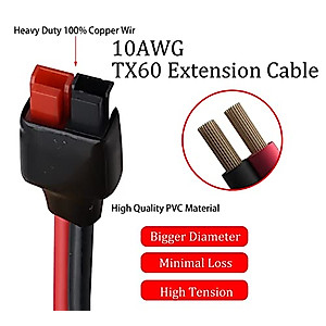 HCFeng 12AWG SAE to an-der-Son Cable Solar to SAE Extension Adapter with 1 SAE Polarity Reverse Solar Power Connector Kits for Go-al/Ze-ro Ye-ti/Su-ao-ki/Solar Generator [2Ft/60cm]