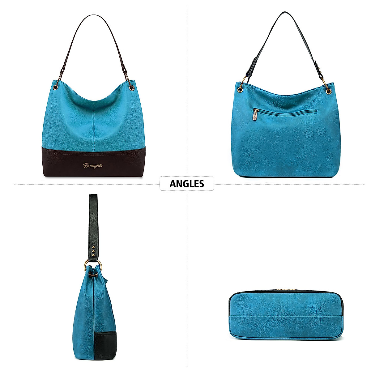 Wrangler Hobo Bags for Women Leather Hobo Purses Shoulder Bag Tote Bag Womens Purses and Handbags WG20-918TQ