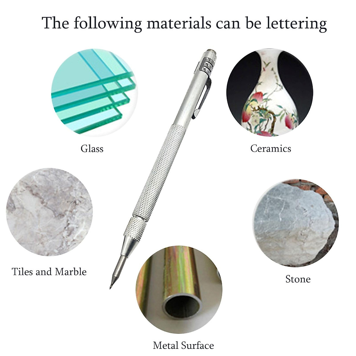 NEPAK 4 Pack Metal Scribe Tool,Tungsten Carbide Scriber Pen with Magnet, for Machinist,Engraving,Welding(with 24 Marking Tips)