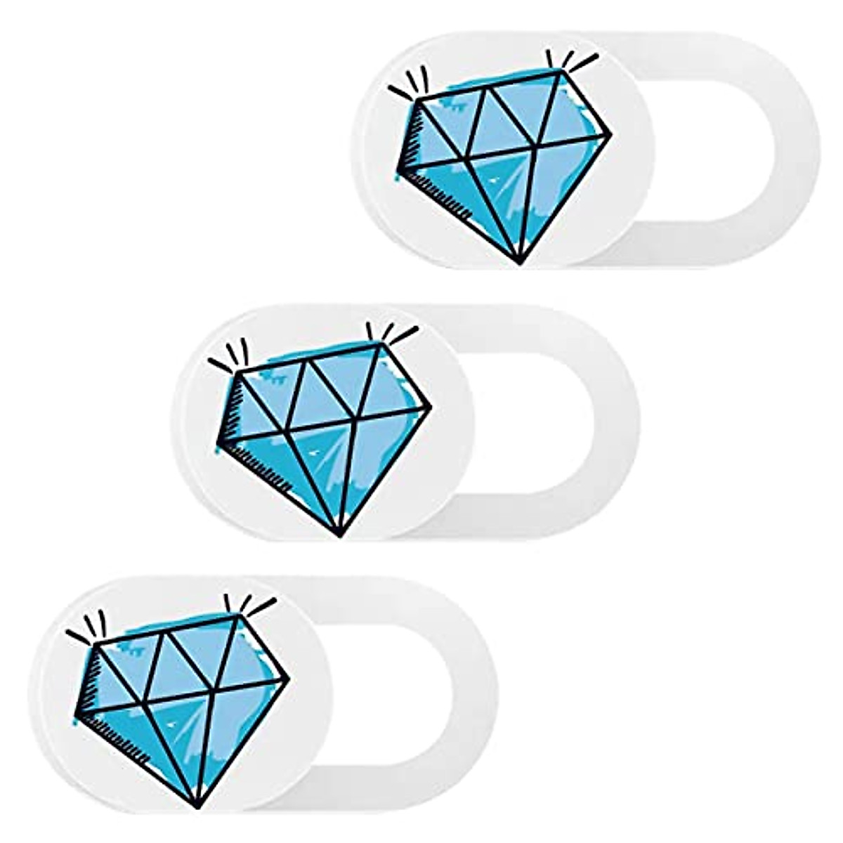 SOLUSTRE Computer Camera Computers Laptops 6 pcs Laptop Webcam Webcam Cover Sticker Blocker for Laptop Webcam Metal Camera Cover Slide Cover Webcam Privacy White Slides Pc Camera