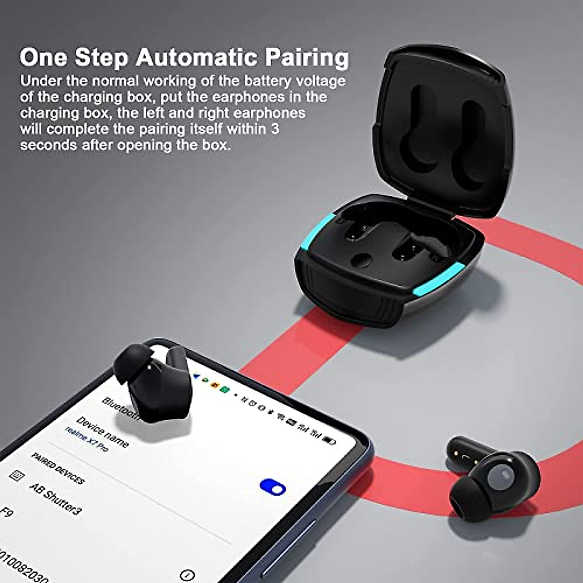 ACAGET True Wireless Earbuds Bluetooth Headphones & iPhone 13 Mini Case 5.4" 2021 Noise Cancelling Earphones Stereo Bass Built-in Mic Headphone