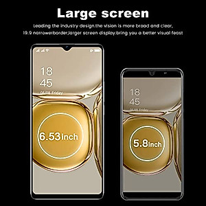 Unlocked Cell Phones, S22 Ultra 5G Android Smart Phone HD Full Screen Phone, 2+16GB RAM 6.53inch Touch Screen Dual SIM Mobile Cell Phone, Best for Father Childrens (Black)