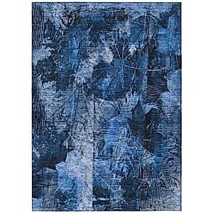 Addison Rugs Chantille ACN560 Blue 9' x 12 Indoor Outdoor Area Rug, Stain Resistant, Machine Washable, Non Shedding, Bedroom, Living Room, Dining Room, Kitchen Rug