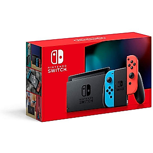 Nintendo Newest Switch 32GB Console with Neon Blue and Neon Red Joy-Con, 6.2" Touchscreen 1280x720 LCD Display, 802.11AC WiFi, Bluetooth 4.1 + MarXsol_12-in-1 Accessories Holiday Bundle