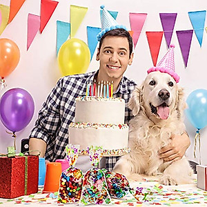 Maitys 100 Pieces Paw Bone Print Treat Bags Cellophane Clear Food Bags with 200 Pieces Twist Ties for Candies Chocolate Cookies Dessert Snacks (Colorful)