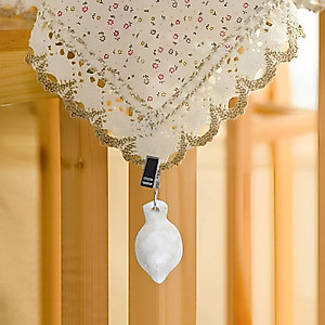 ChooseInOne Set of 4 Pieces Cast Iron Vintage Antique White Bird Heavy Pendant Clip on Hangers Tablecloth Weights Kit for Outdoor Home Garden Party Wedding Picnic Table Covers Cloth, ZBDZ-SMAL-WIT4