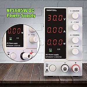 DC Power Supply Variable, NPS605W DC Power Supply Adjustable Digital 300W 0-60V 0-5A Adjustable Switching Regulated Power Supply with 3 Digits Display and Leads Power Cord