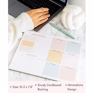 Weekly Planner Notepad Tear Off – 52 Undated Weekly Sheets Daily To Do List Notepad, Habit Tracker, Academic Planner Notebook, Daily Work Planner- Full Year Productivity Planner Weekly To Do List Pad