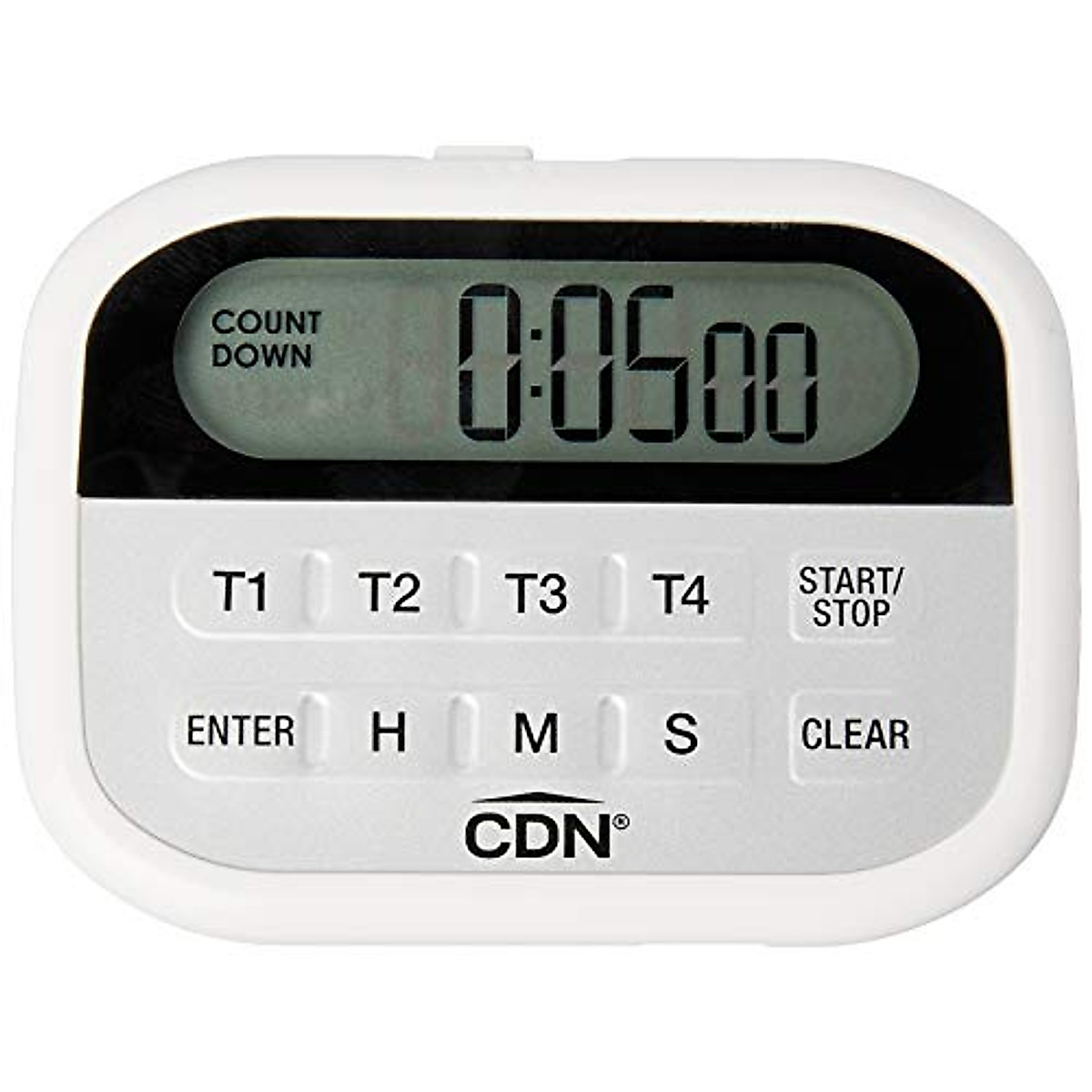 CDN 4-Event Clock Digital Timer, White