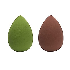 TONSNY beauty sponge Makeup Sponge for Foundations, Cosmetics Beauty Sponge and Vegan Makeup Sponge - For Powder, Cream or Liquid 2 Piece