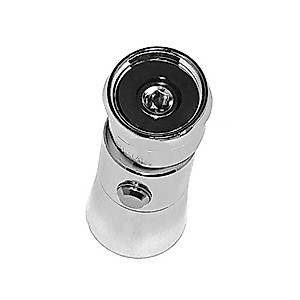 Shower Head Solid Brass Construction with Push Button Flow Control or Shut Off, Water Saver, Polished Chrome