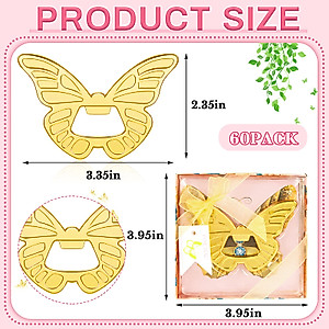 60 Packs Butterfly Bottle Opener Wedding Favors with Packaging Box Creative Butterfly Party Favors Wedding Souvenirs for Guests Butterfly Baby Shower Favors for Girl Bridal Shower Quinceanera Gifts