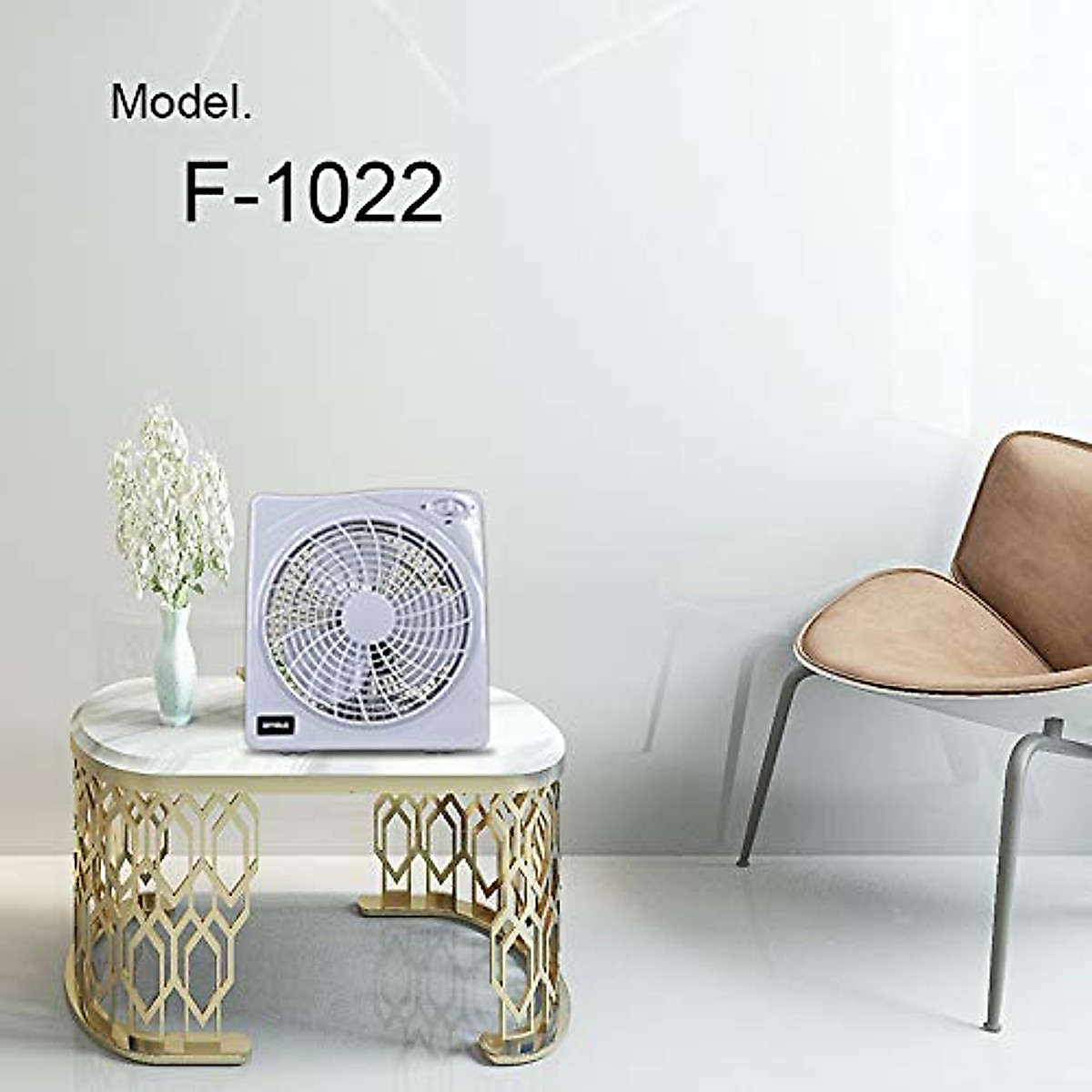 Optimus F-1022 10" Electric Fan, White